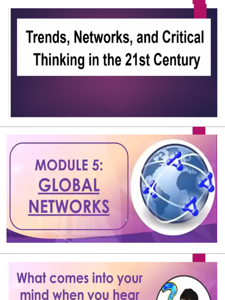 Trends Network and Critical Thinking in The 21st Century 3 | PDF