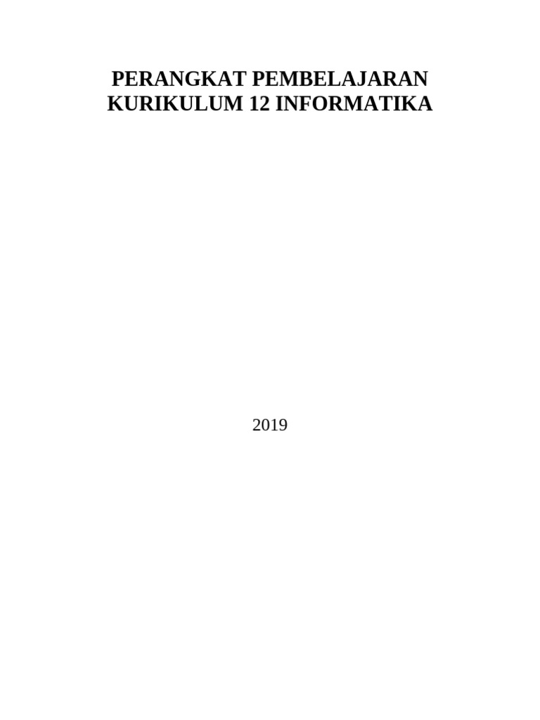 PERANGKAT PEMBELAJARAN INFORMATIKA_KLP IV (SMP) | PDF