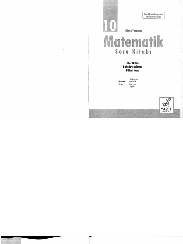 Yazit 10.sinif Matemati̇k S.B.-17 TL (++) | PDF