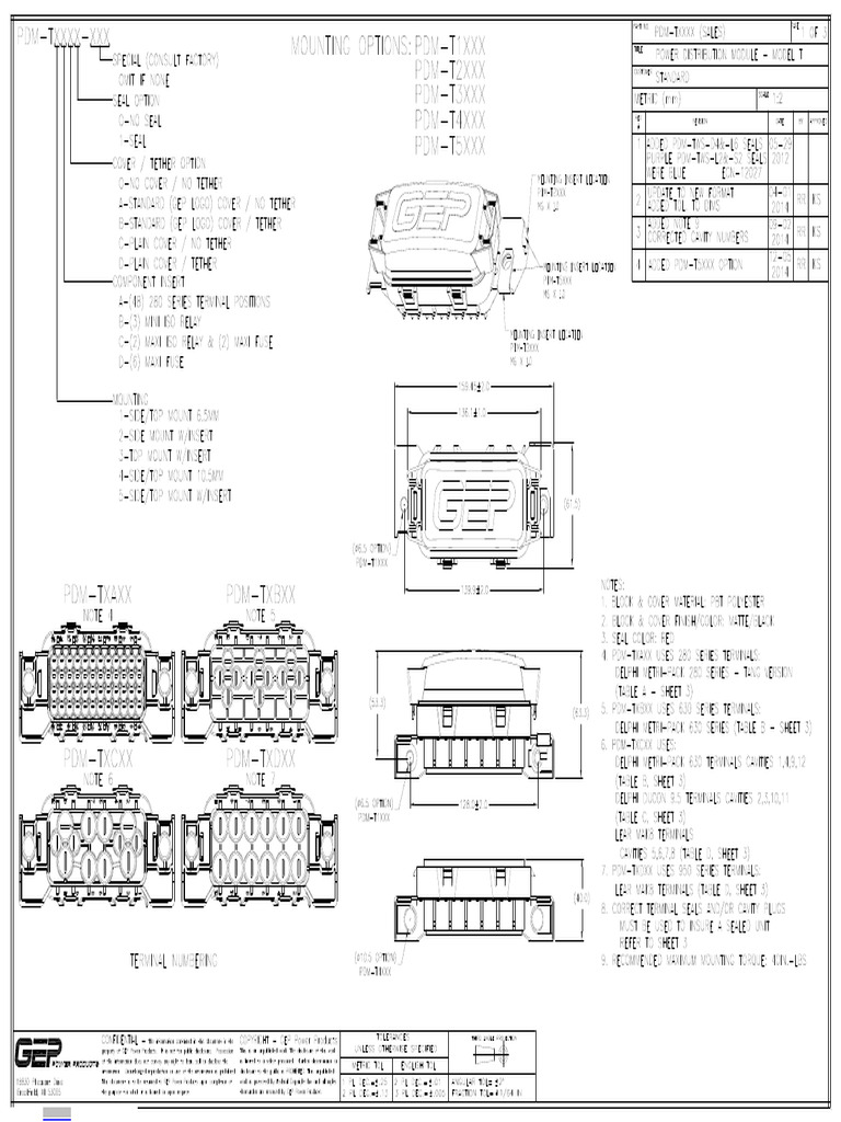 PDM TXXXX Sales Print | PDF