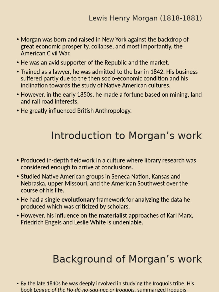 Lewis Henry Morgan | PDF