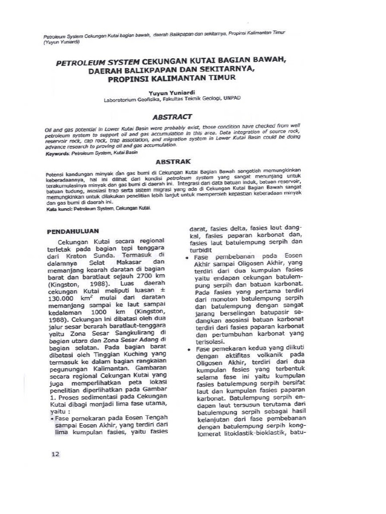 Petroleum System Cekungan Kutai | PDF