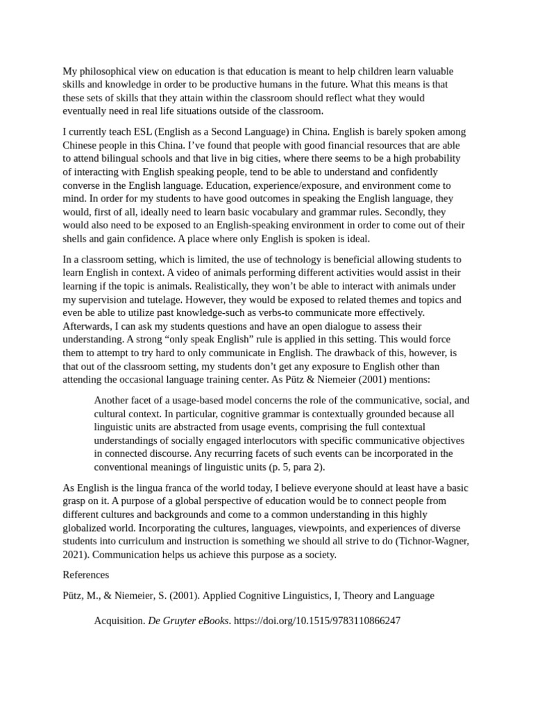 Educ 5010 Unit 2 Portfolio | PDF | English Language | Linguistics