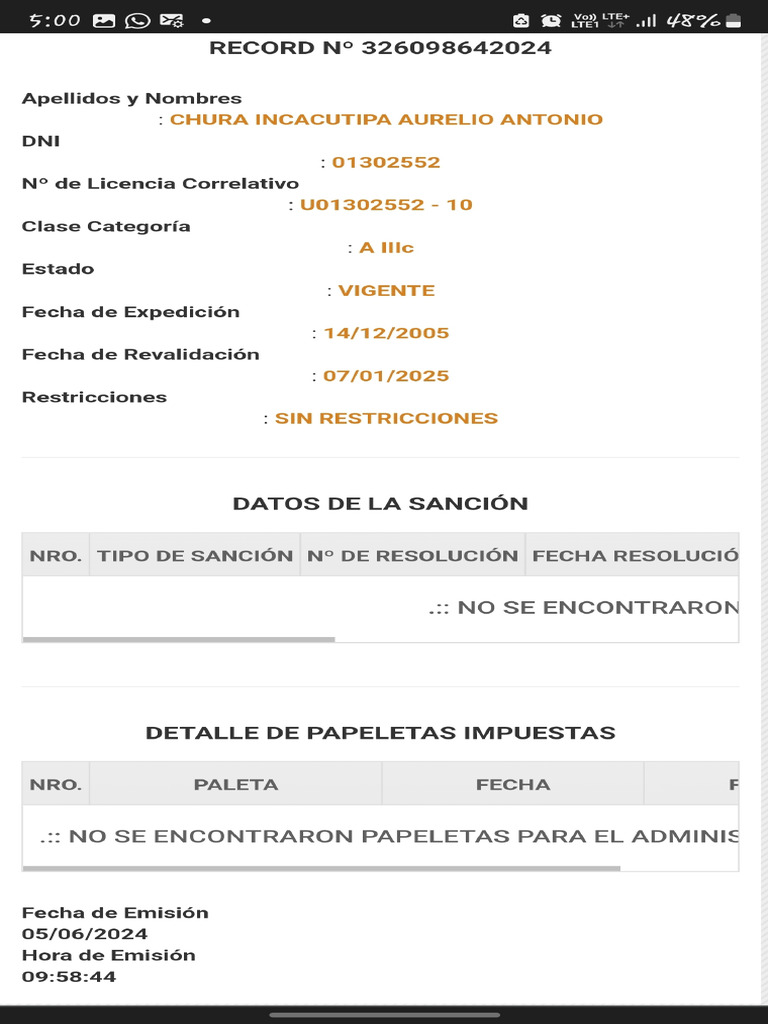 record de conductor | PDF