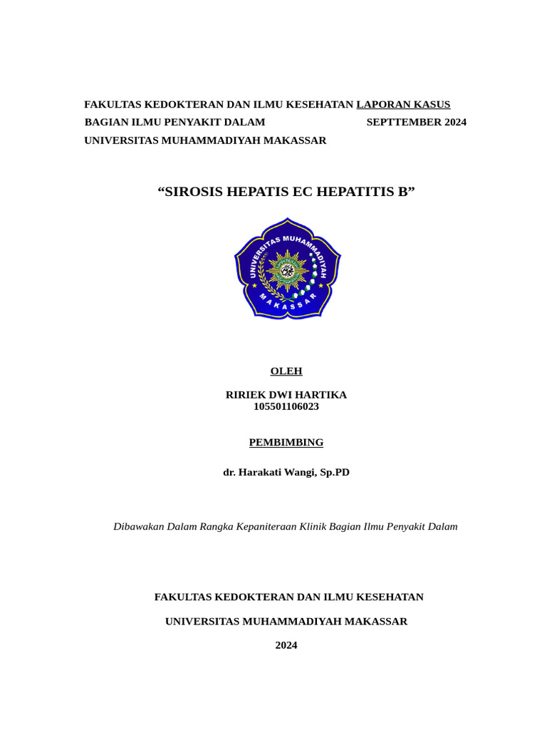 Lapsus - Sirosis - Hepatis - Ririek Dwi Hartika | PDF