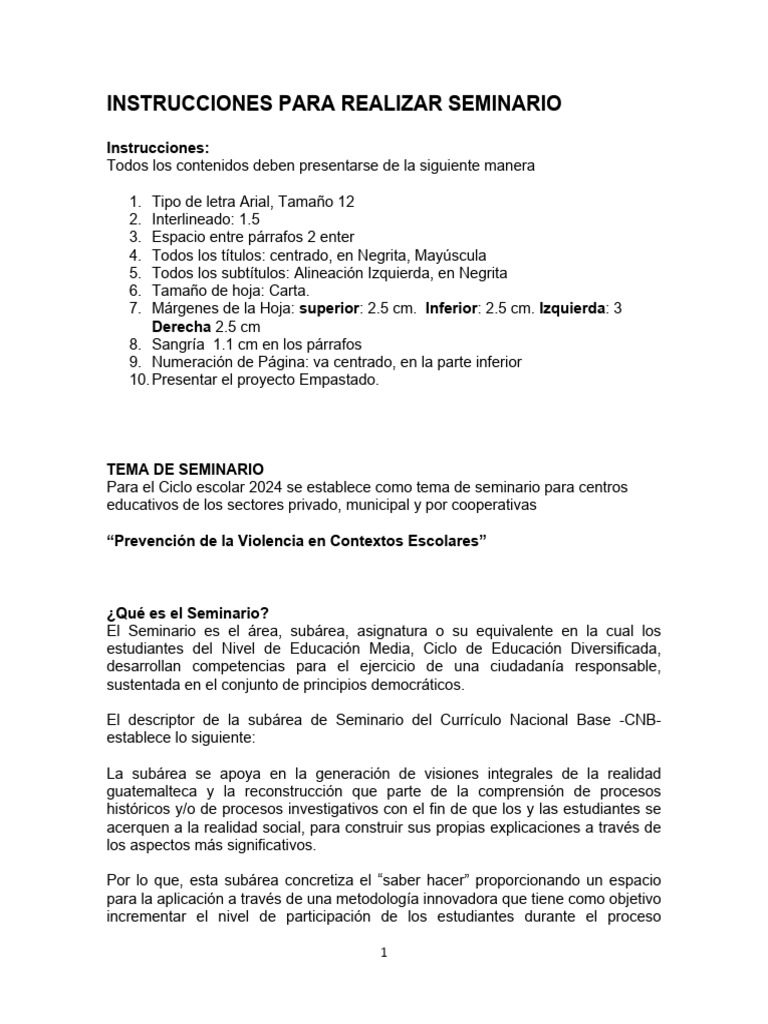 Guia de Seminario | PDF