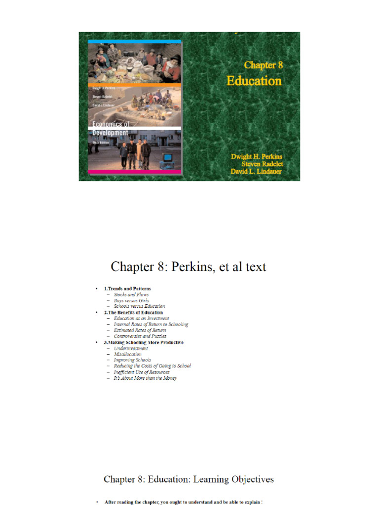 Chapter 8 Education | PDF