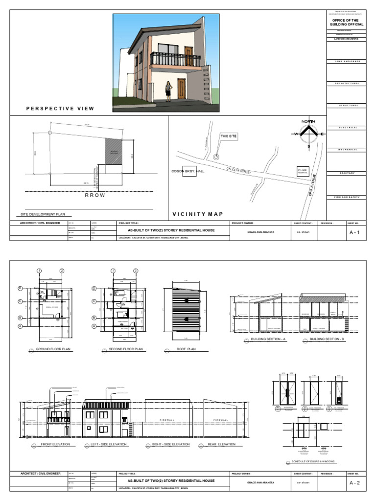 Calceta St. Cogon Tagbilaran 2 Storey Residential House | PDF