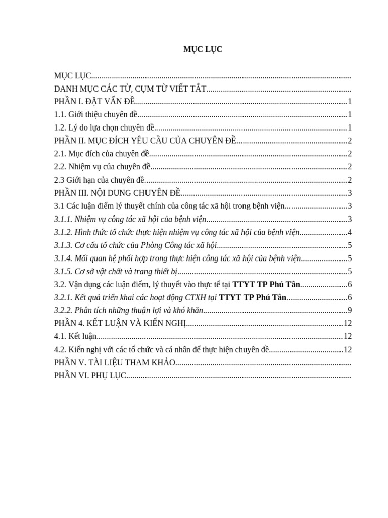 Báo Cáo Chuyên Đề Công Tác Xã Hội Ttyt Lx | PDF