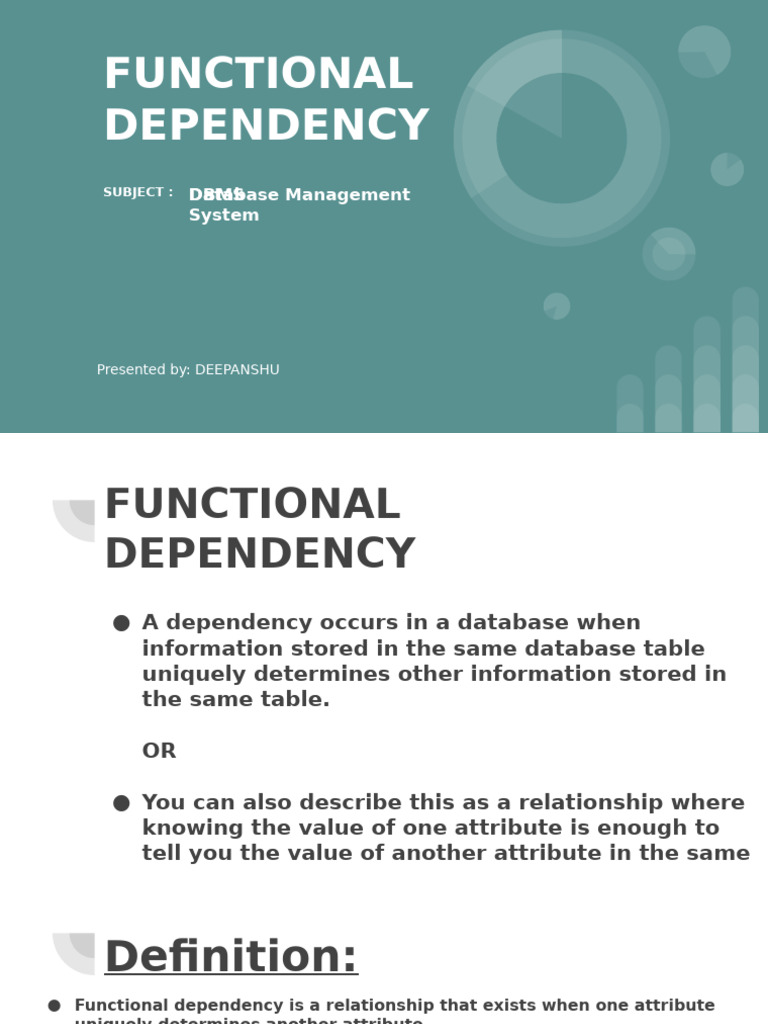 FUNCTIONAL DEPENDENCY | PDF
