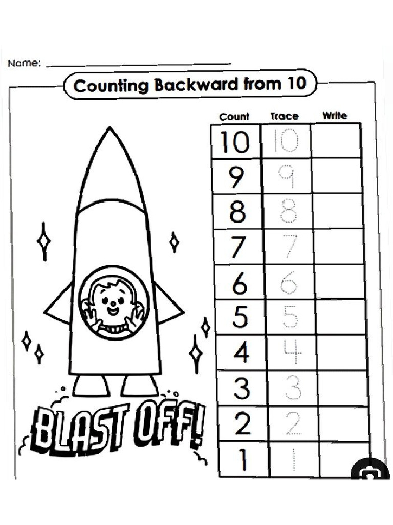 Clasd 1 Math Counting Back | PDF