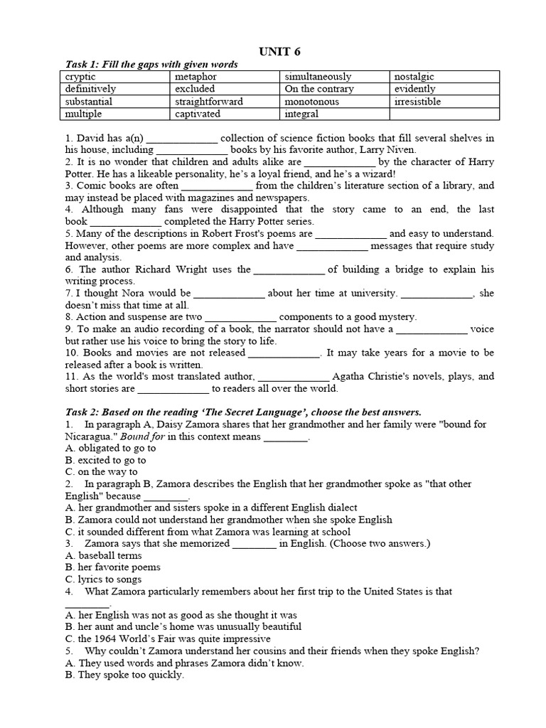Unit 6 | PDF