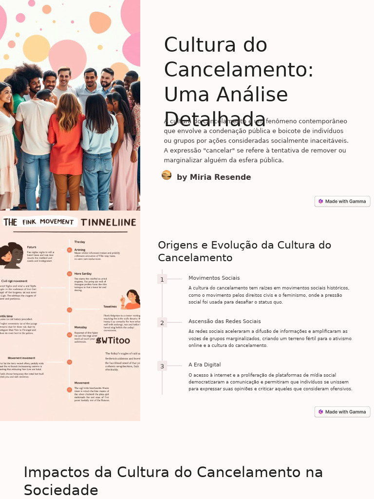 Cultura Do Cancelamento Uma Analise Detalhada | PDF