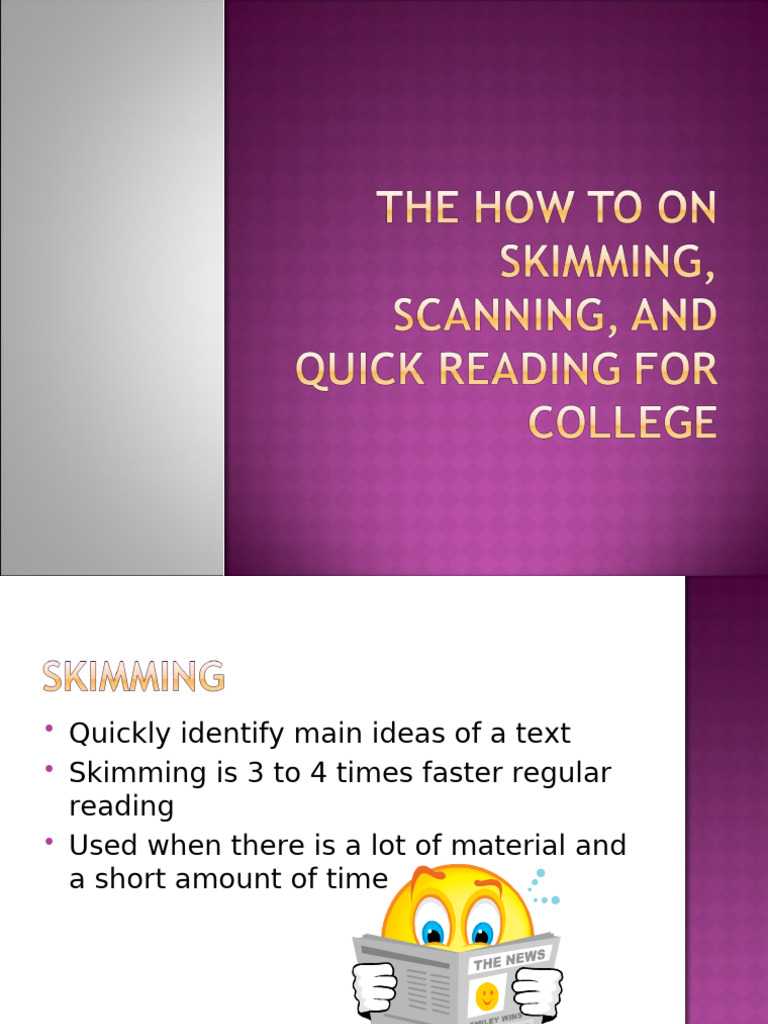 Speed Skim and Reading | PDF