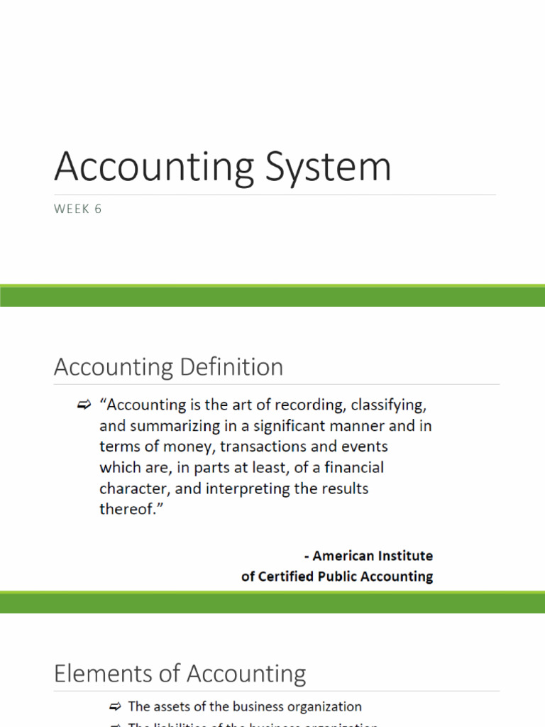 Topic 6 Accounting System | PDF