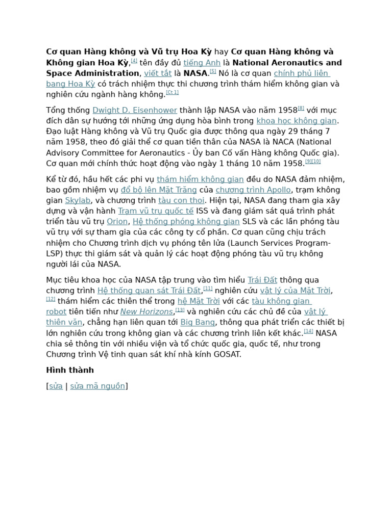 Cơ Quan Hàng Không Và Vũ TR Hoa K | PDF