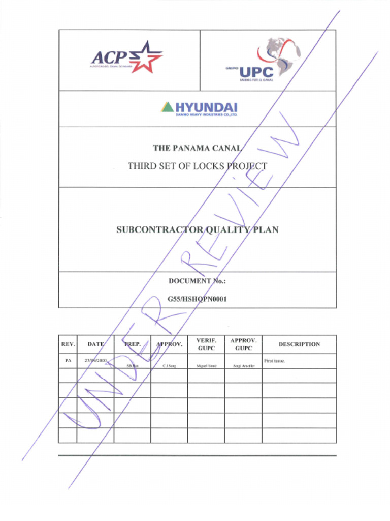 15C - 221427 - UPC - TRX - 03409 G-Subcontractor Quality Plan (Under ...