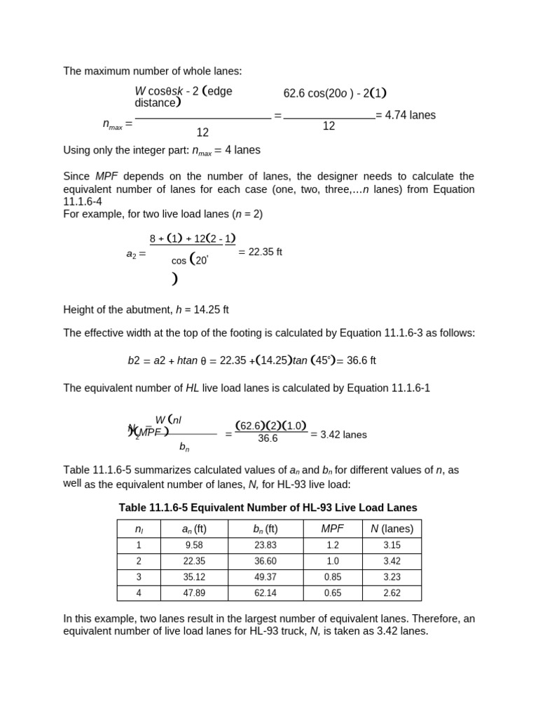 The Maximum Number of Whole Lanes | PDF