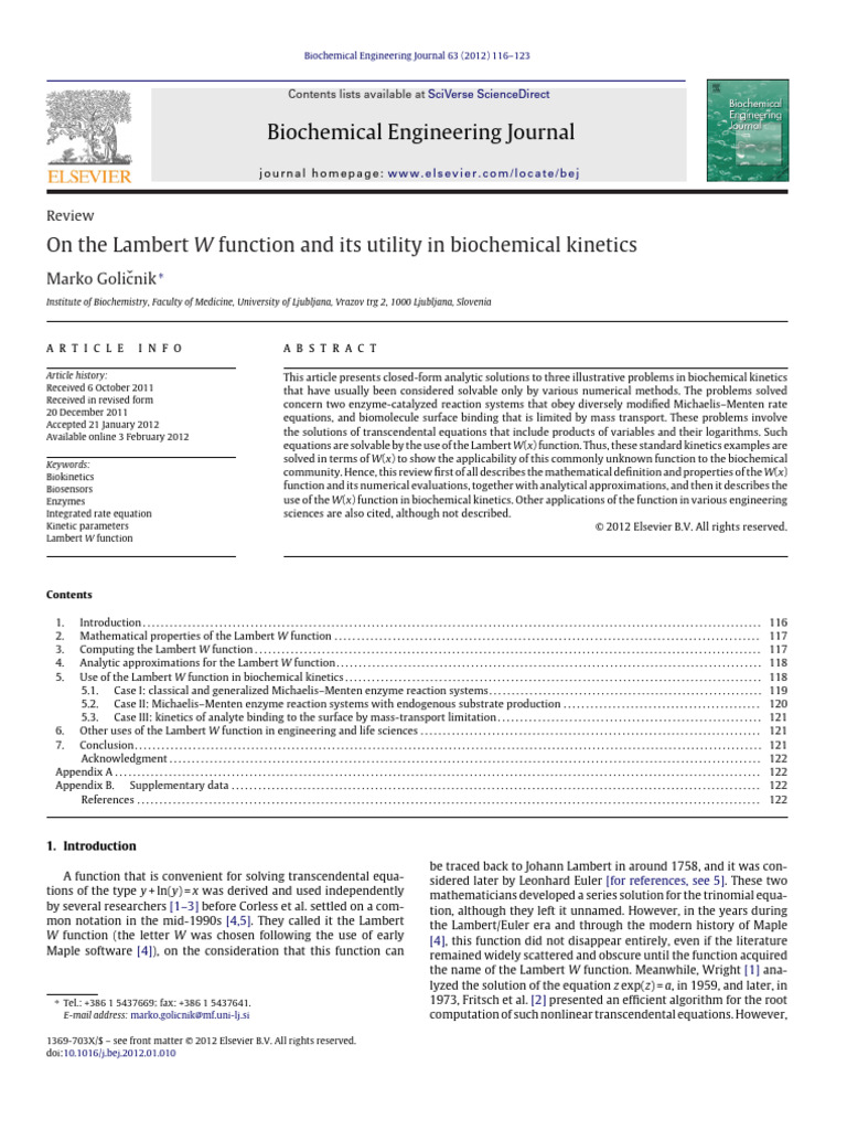 On The Lambert W Function ... | PDF