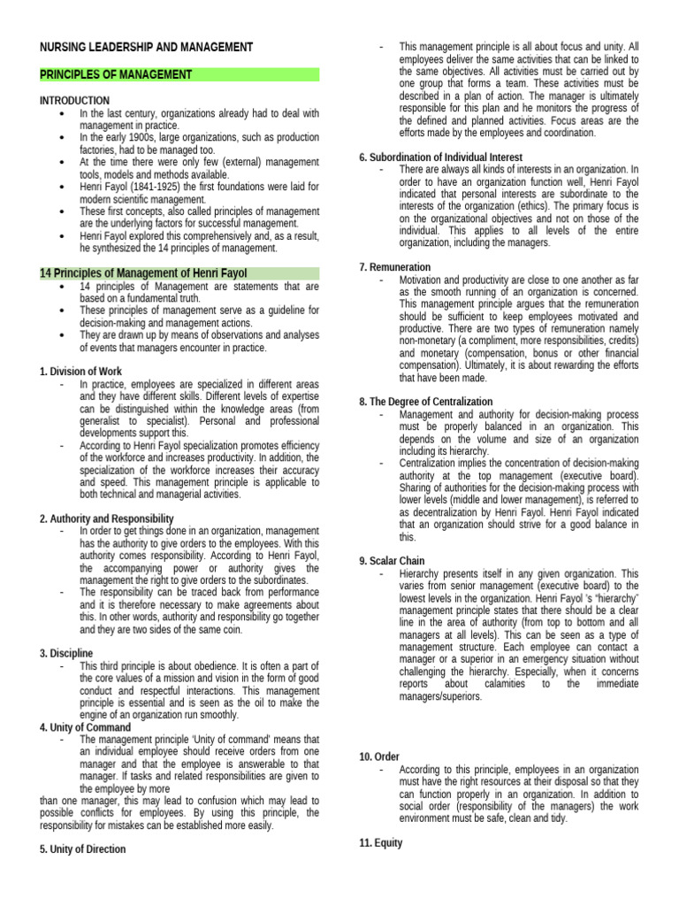 Nursing Leadership and Management and Leadership Styles | PDF