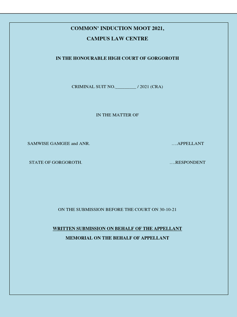 Moot 1 | PDF