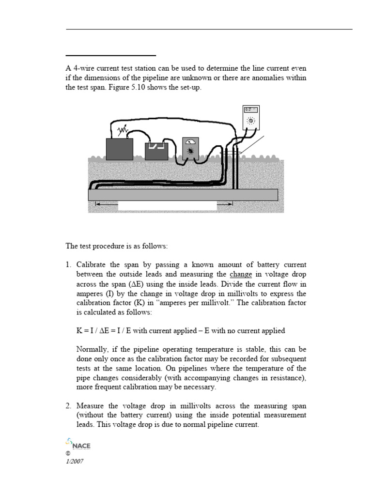 CP - NACE - 4-Wire Line Current Test | PDF