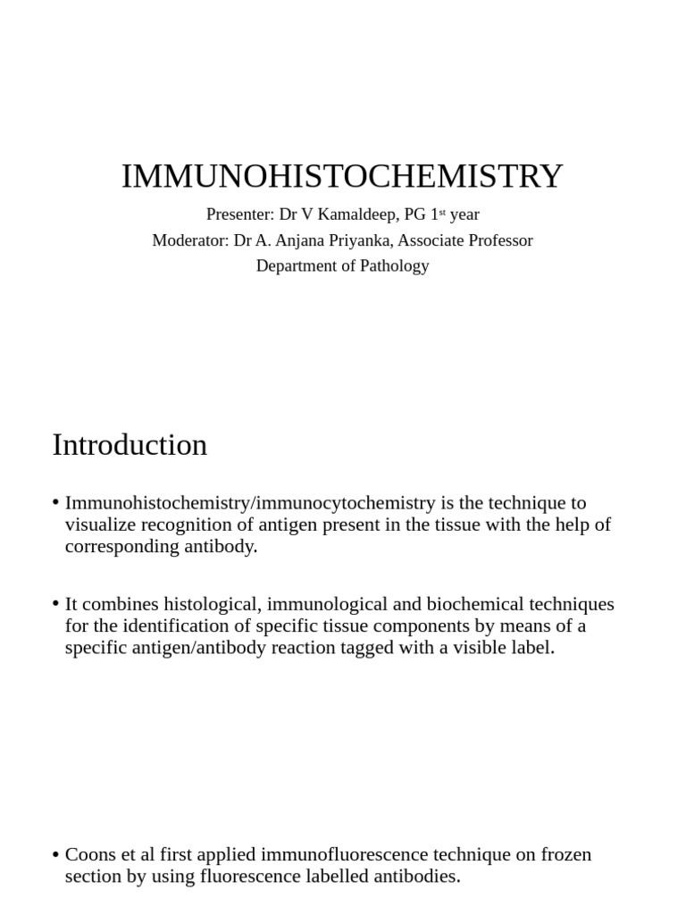 Immuno His To Chemistry | PDF
