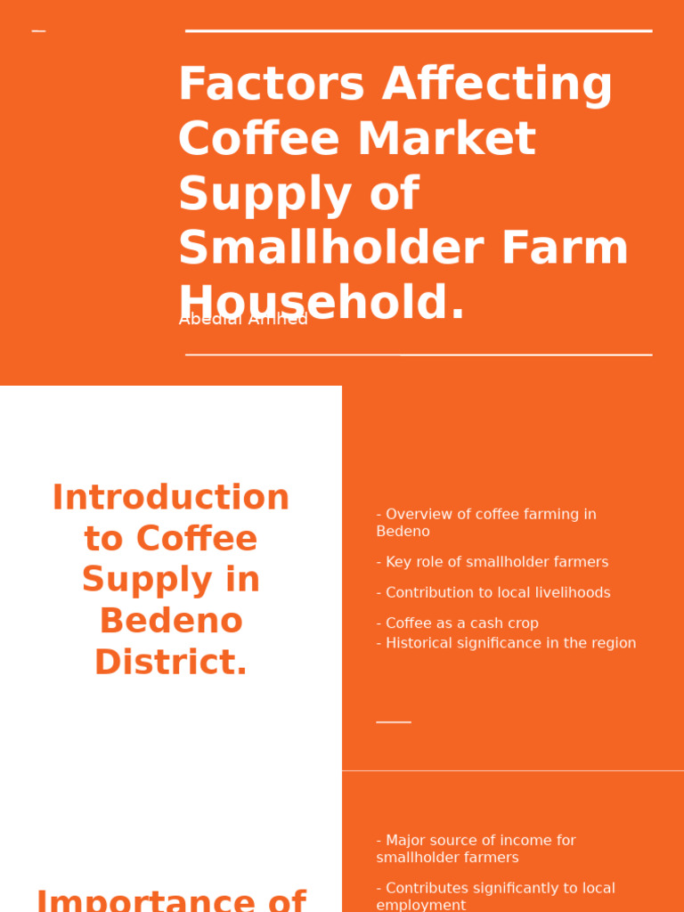 Factors Affecting Coffee Market Supply of Smallholder | PDF ...