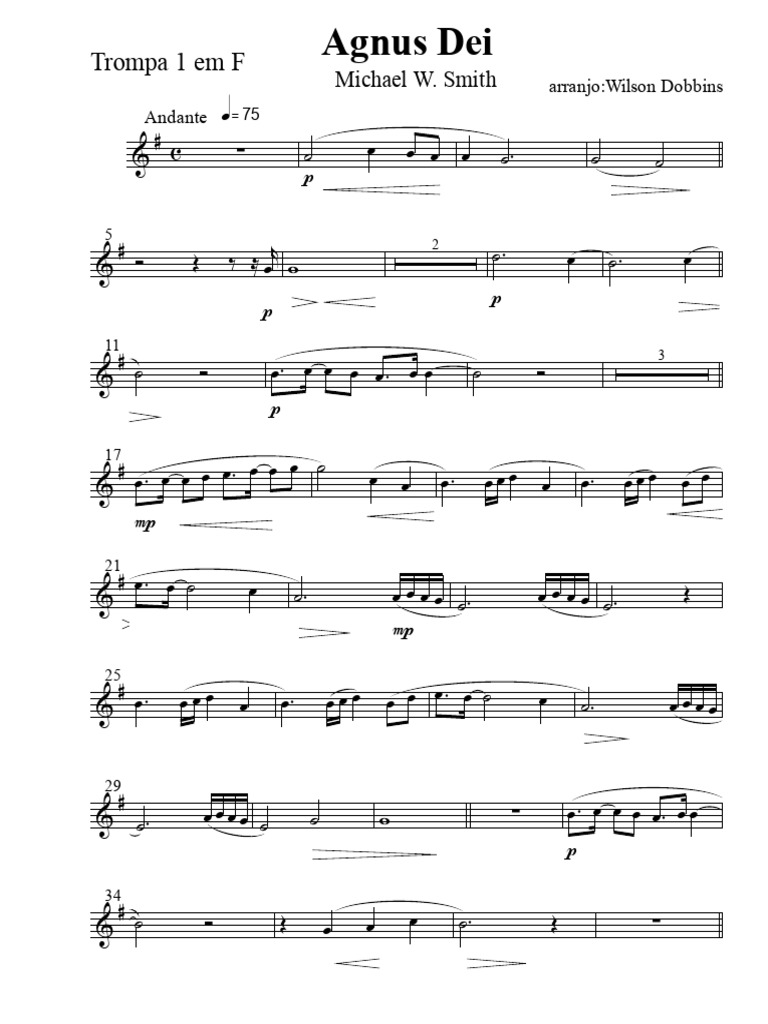 Agnus Dei - Trompa 1 | PDF