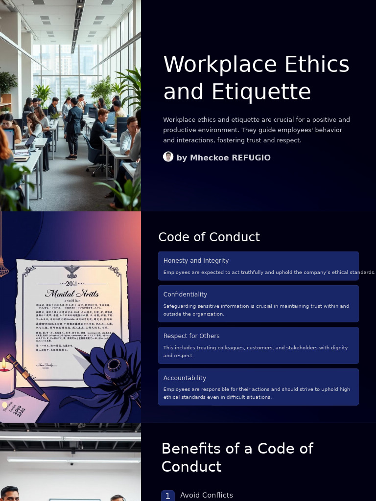 Workplace Ethics and Etiquette Refugio | PDF