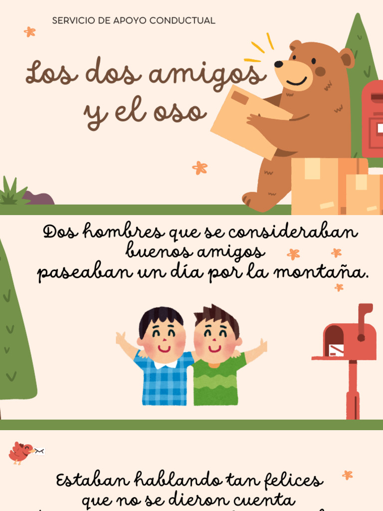 Cuento de Lealtad Los Amigos y El Oso | PDF