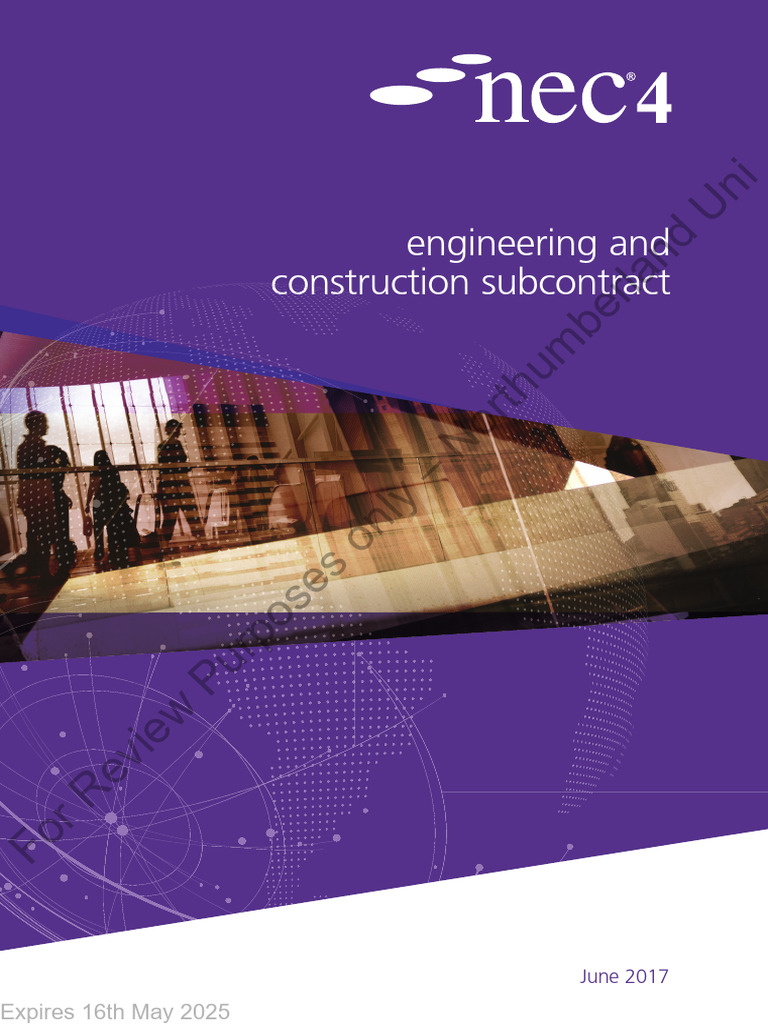 NEC4 Engineering and Construction Sub-Contract | PDF