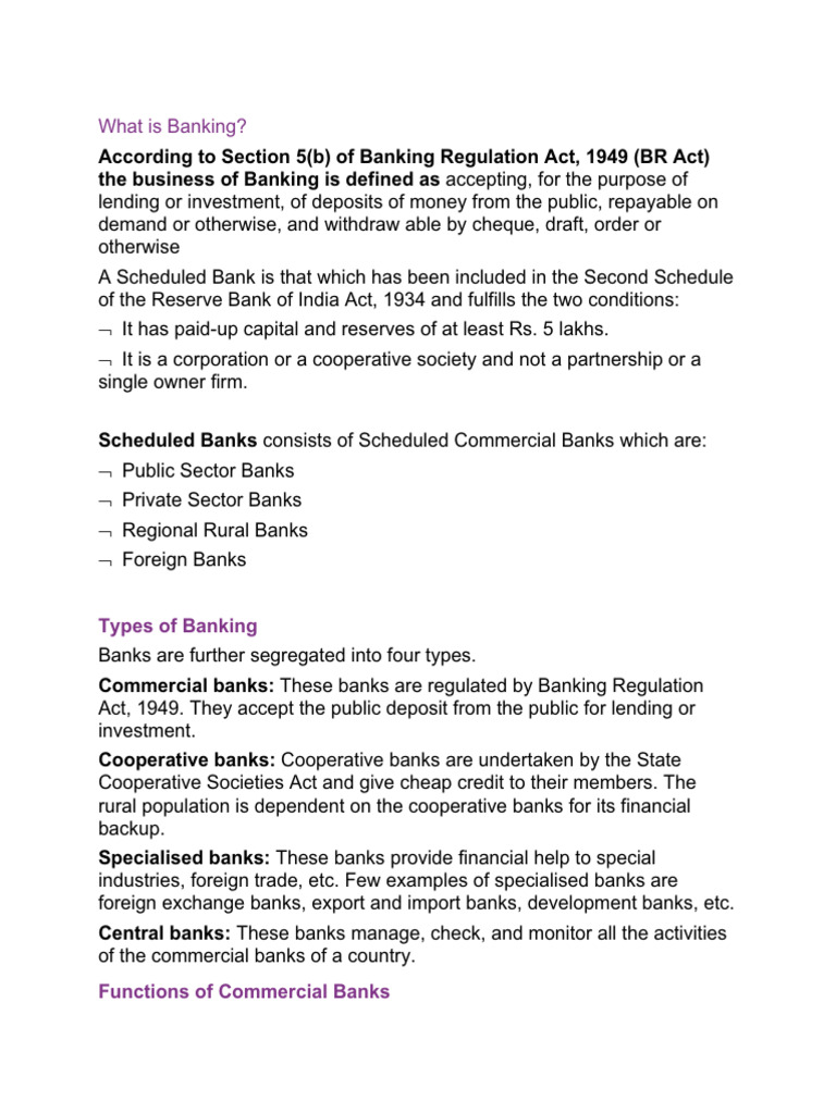 Chapter 1 Banking and Insurance | PDF