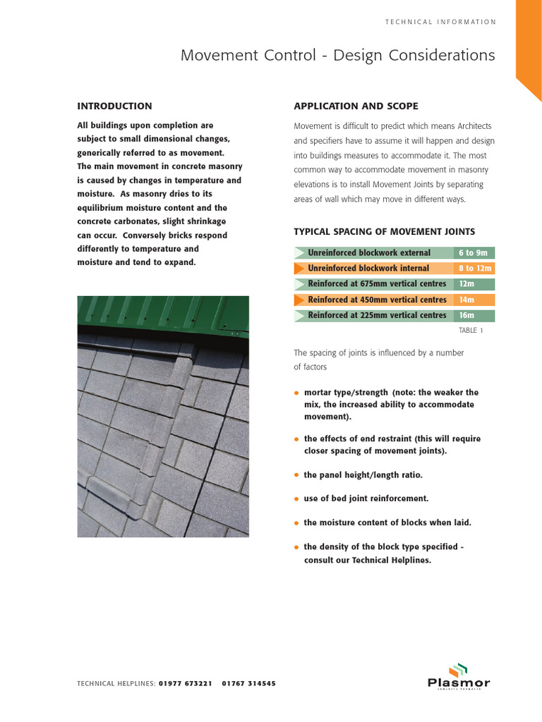 Plasmor Movement w09 07 | PDF