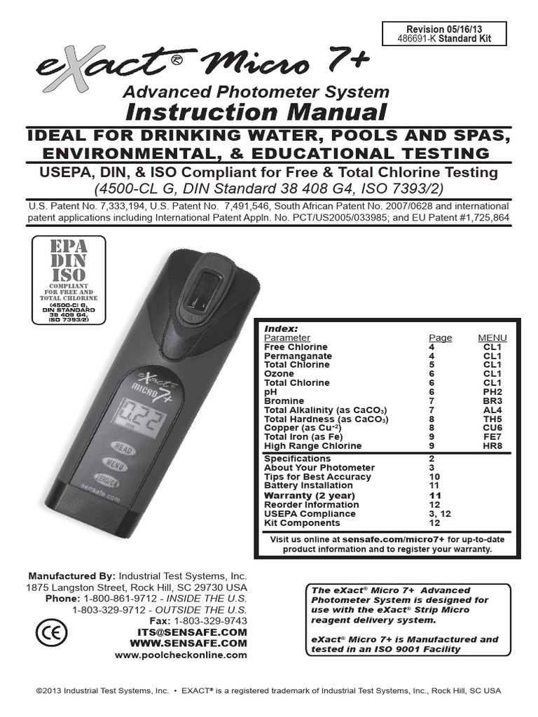 Colorímetro EXact - Micro 7+ | PDF