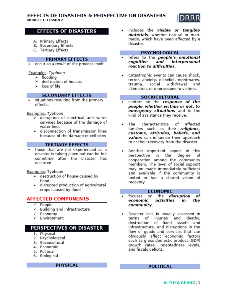 DRRR Week 2 Reviewer | PDF