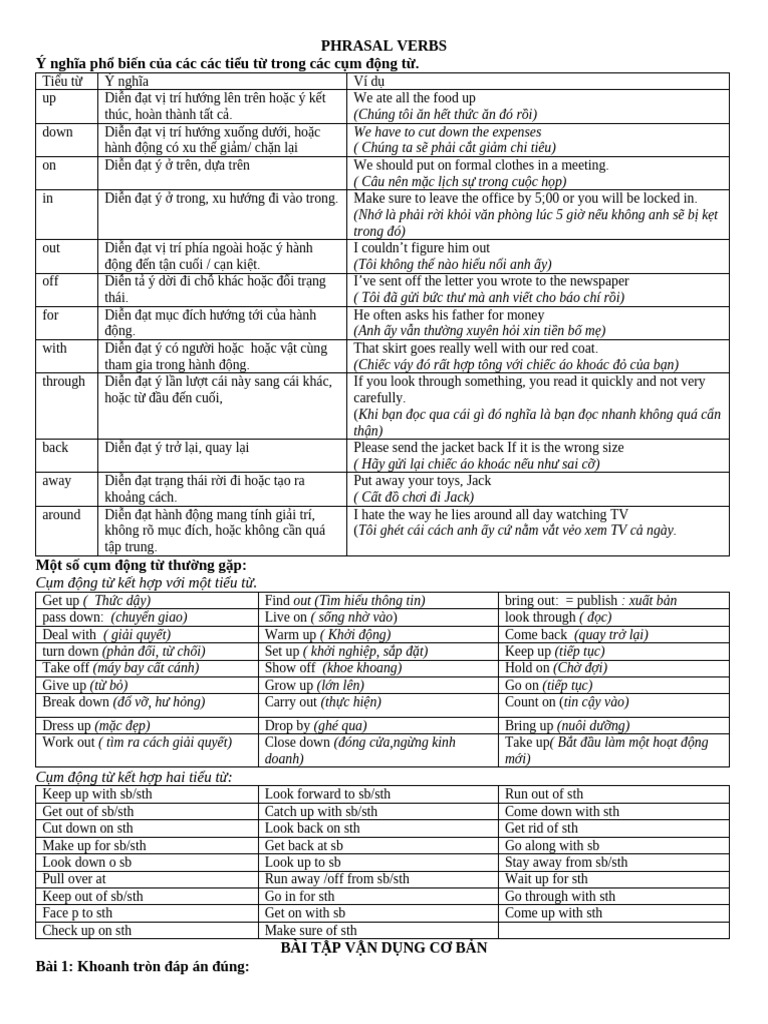 Unit 1-2-PHRASAL VERBS | PDF