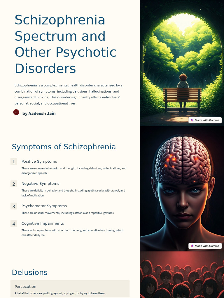 Schizophrenia Spectrum and Other Psychotic Disorders | PDF