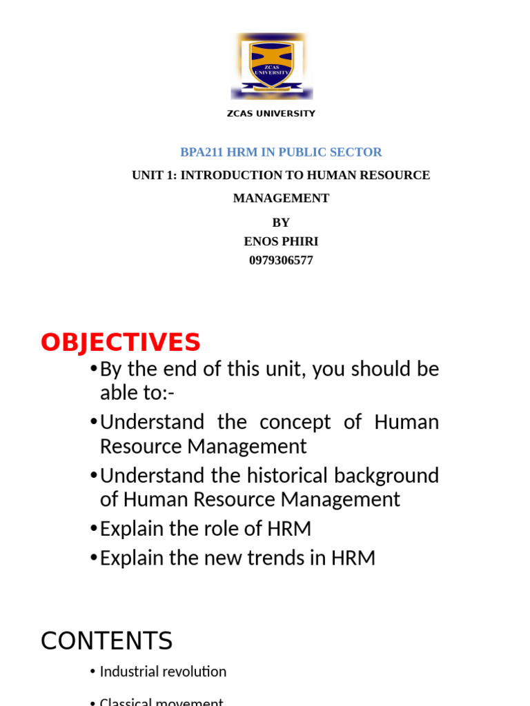 Unit 1 Introduction To Human Resource | PDF | Human Resource Management ...