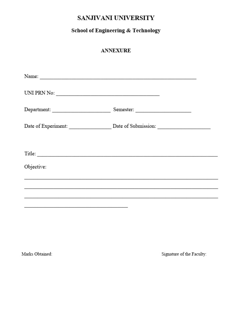 Annexure Template | PDF