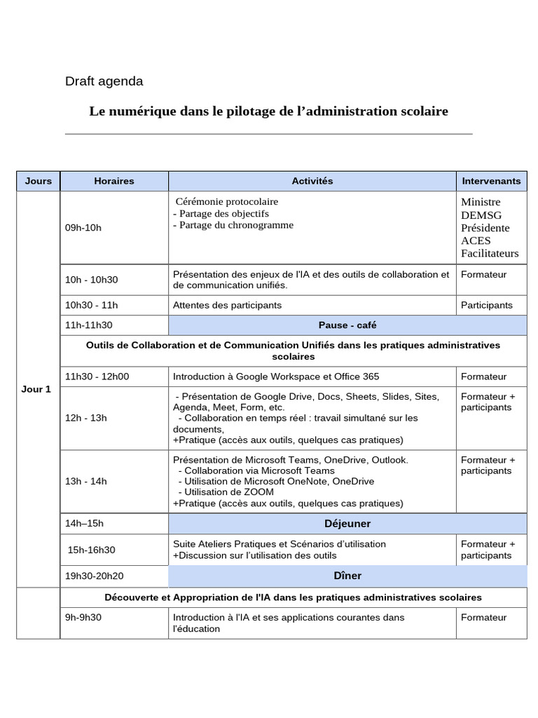 Chronogramme Saly 5 | PDF