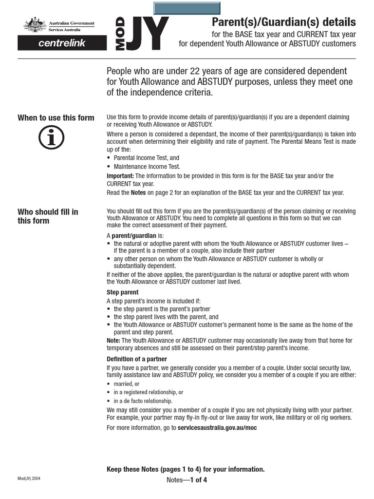 Parent Tax Cenerlink Form | PDF
