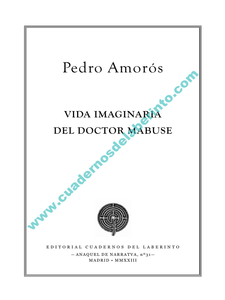 Vida Imaginaria Doctor Mabuse | PDF