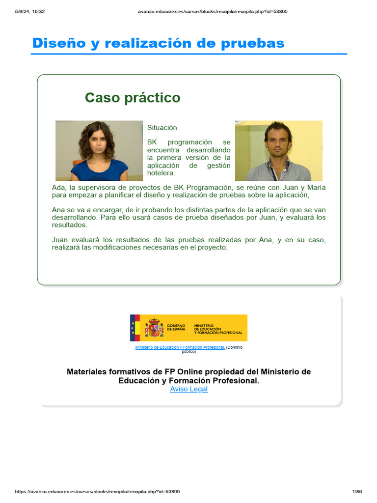 Tema 3. Diseño y realización de pruebas | PDF