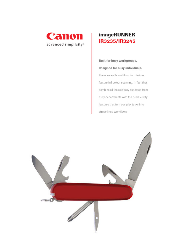 Canon ImageRUNNER 3245 Brochure | PDF