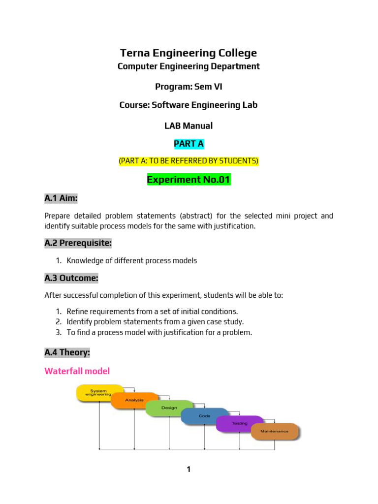Amey B-50 Software Engineering Lab Experiment-1 | PDF | Agile Software Development | Business