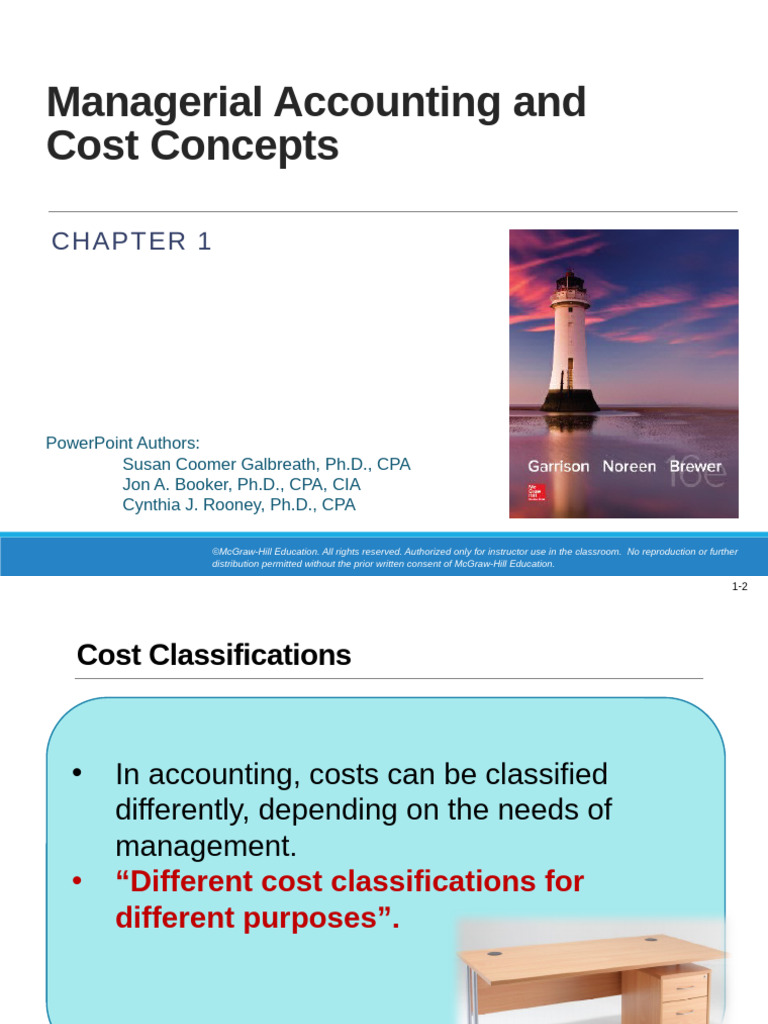 Ch01 Cost Concepts Garrison 2121 | PDF