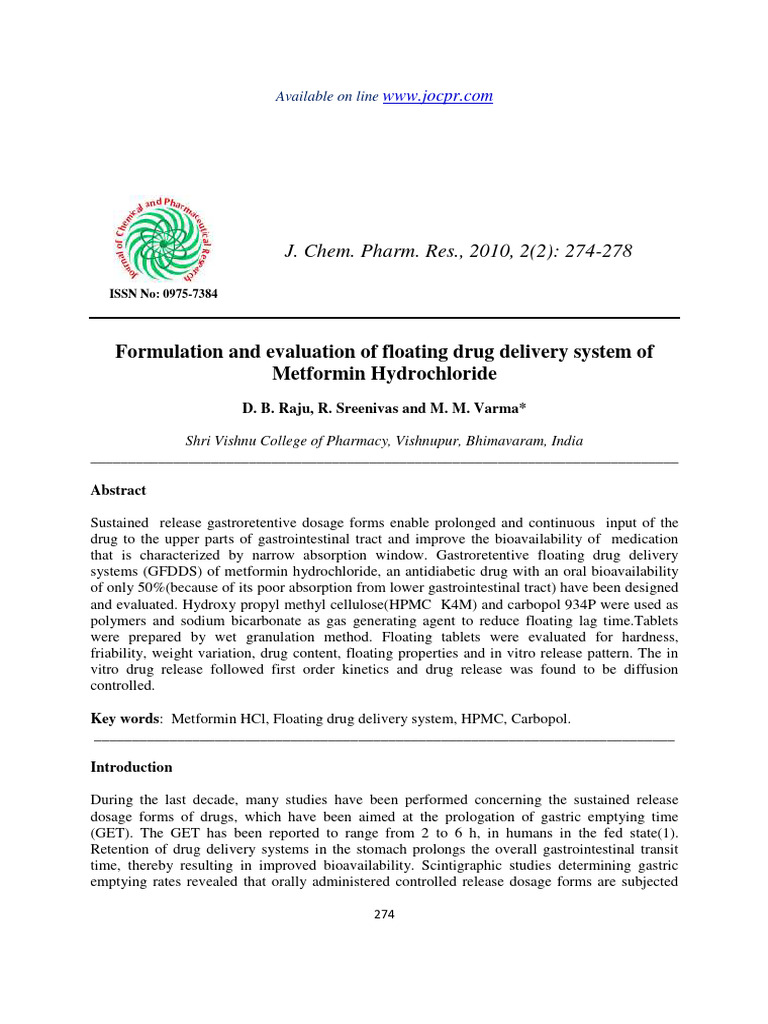 Formulation And Evaluation Of Floating D Pdf