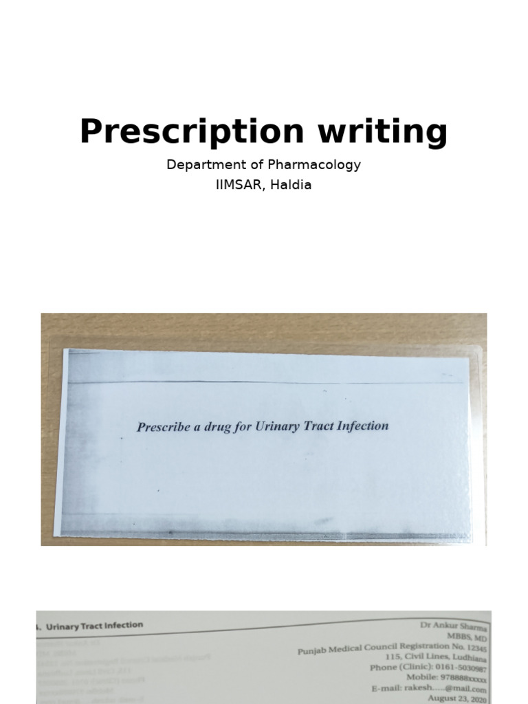 Prescription Writing | PDF