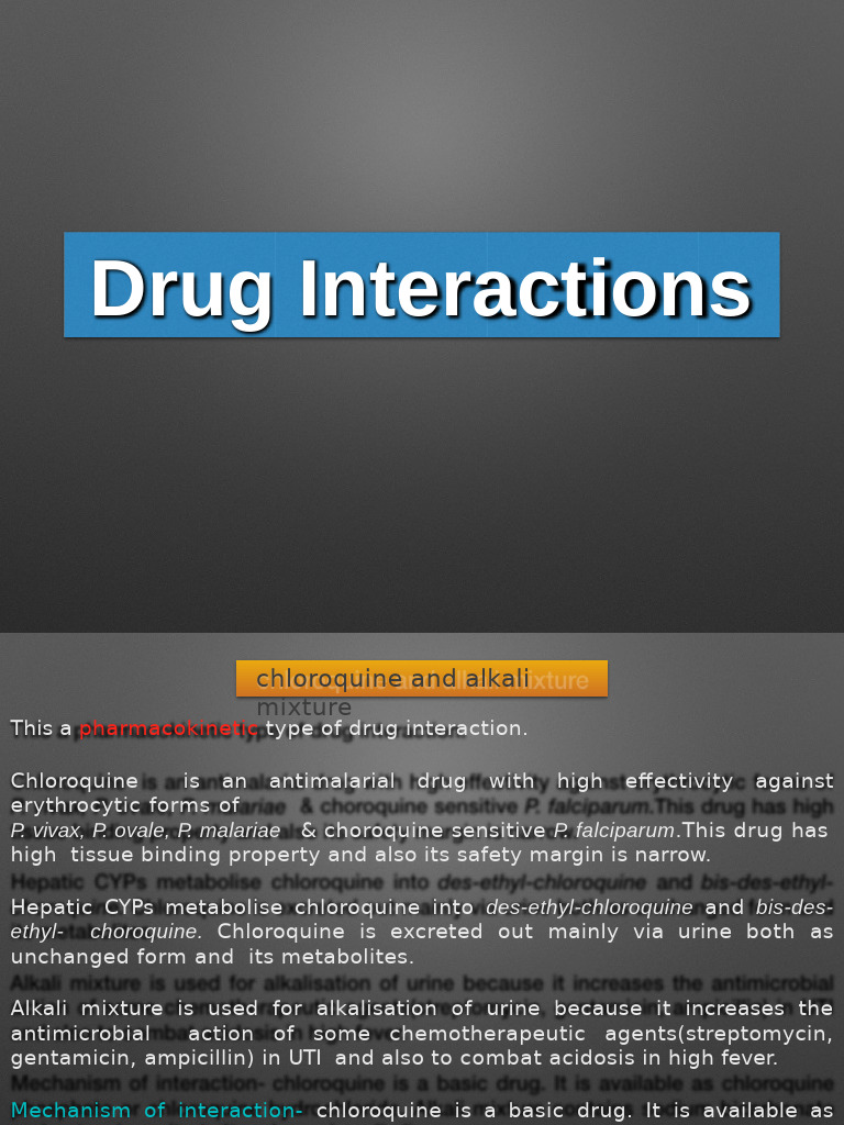 Drug Interactions | PDF